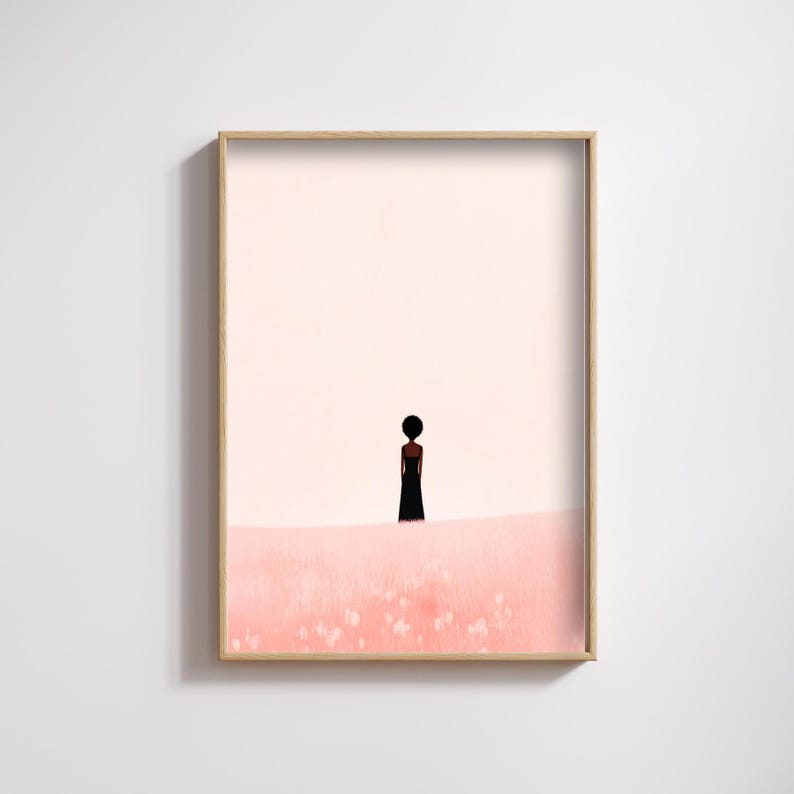 Afrocentric Minimalist Wall Art Set of 3 – Black Woman Digital Prints ...