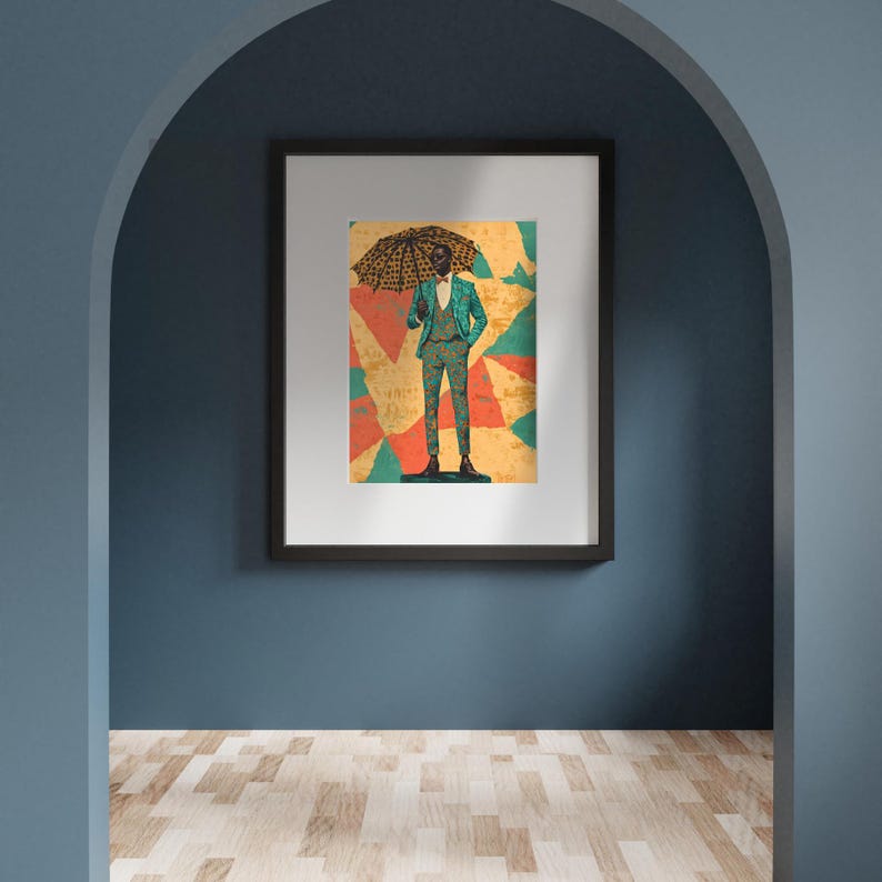 Afro Dandyism Wall Art – Black Man Fashion Print, African American ...