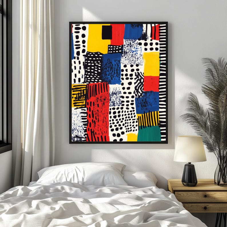 Colorful African Wall Art – Retro Afrocentric Printable, Boho Abstract ...