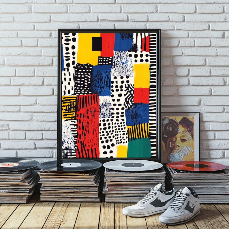 Colorful African Wall Art – Retro Afrocentric Printable, Boho Abstract ...