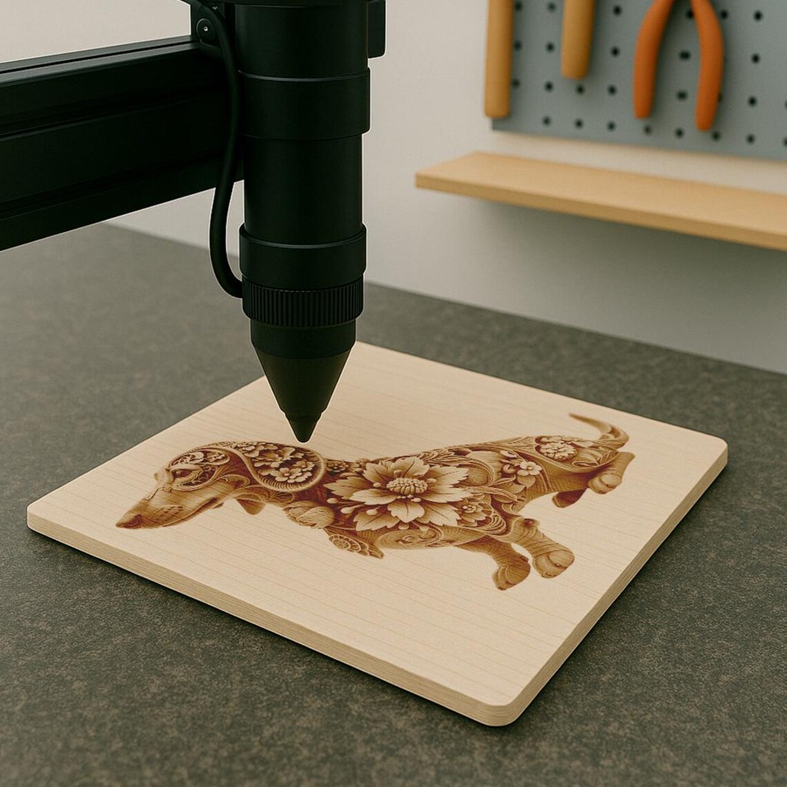 3D Illusion Laser Engraving File for Dachshund Lovers, Unique Dog Art ...