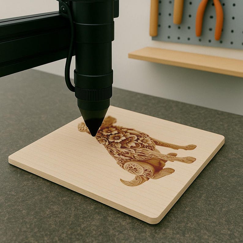 3D Illusion Labrador Laser Engraving File, Dog Art Design for Home ...