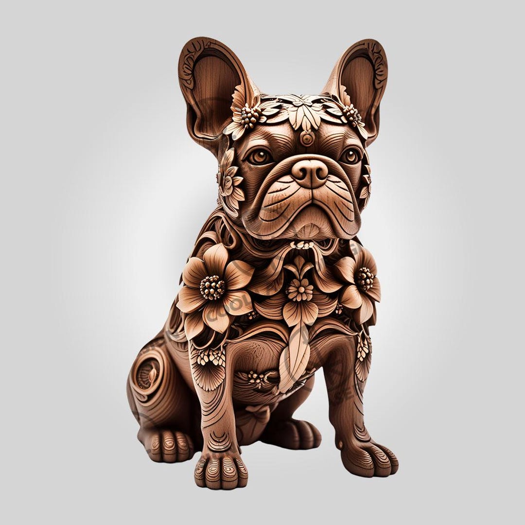 French Bulldog 3d Illusion Laser Engraving File, Unique Dog Art for ...