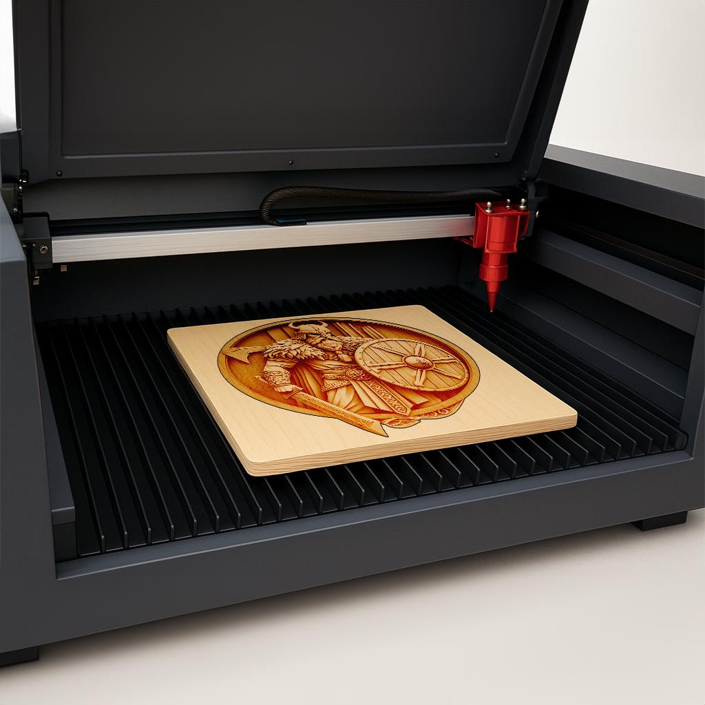 3D Illusion Laser Engraving File Viking Soldier, Laser Ready Digital ...