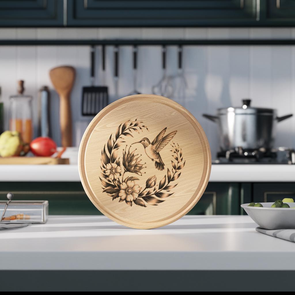 Laser Engraving File Hummingbird Charcuterie Board Design - Etsy
