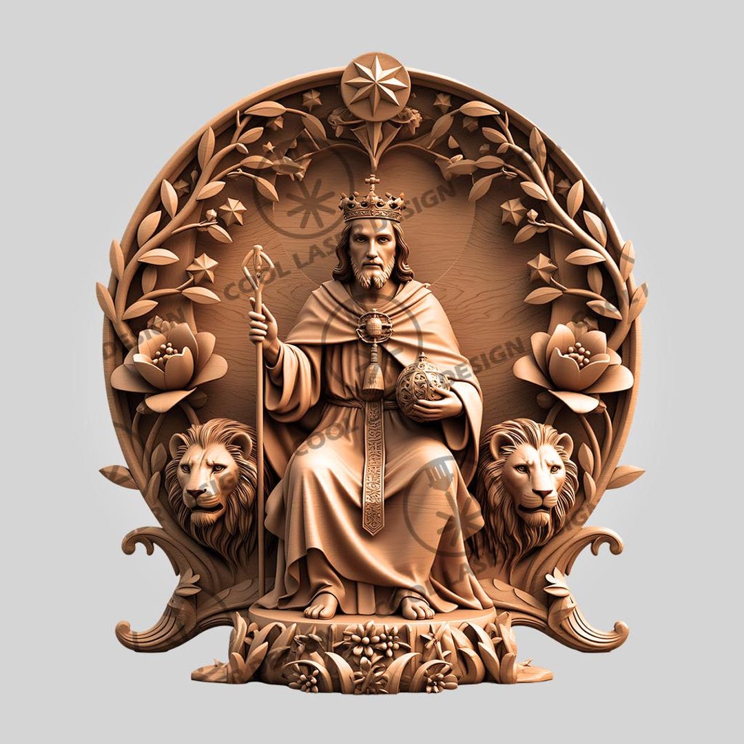 Jesus on Throne 3D Illusion Lamp, Religious Home Decor Art, Laser ...