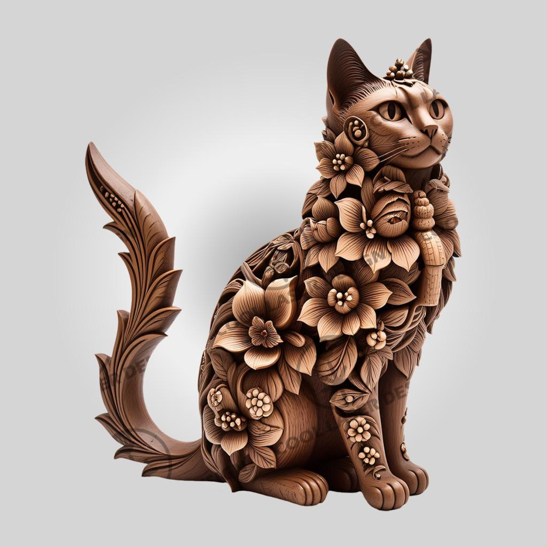 3D Illusion Laser Engraving File Bombay Cat Art, Unique Home Decor ...