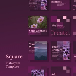 Geometric Instagram Post Templates – Canva Editable – 3 Color Sets (8 ...