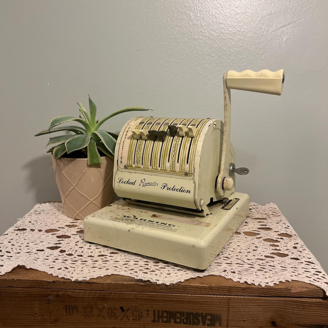 Vintage Check Writing Embossing Machine S-1000, Grand Millennial ...