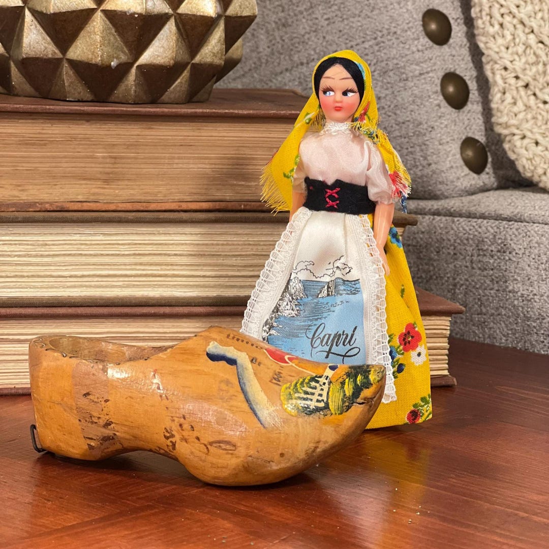 Miniature Vintage Wooden Clog Shoe Klomp Dutch Doll - Etsy