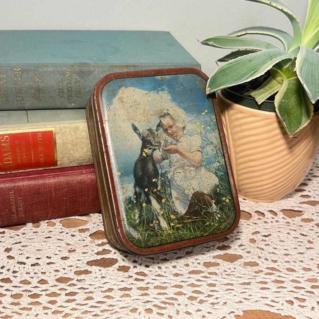 Vintage Edward Sharp Candy Tin, Country Cottage Decor - Etsy
