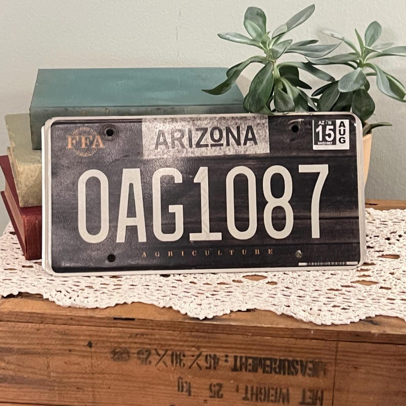 Arizona FFA Agriculture License Plate, OAG1087 - Etsy