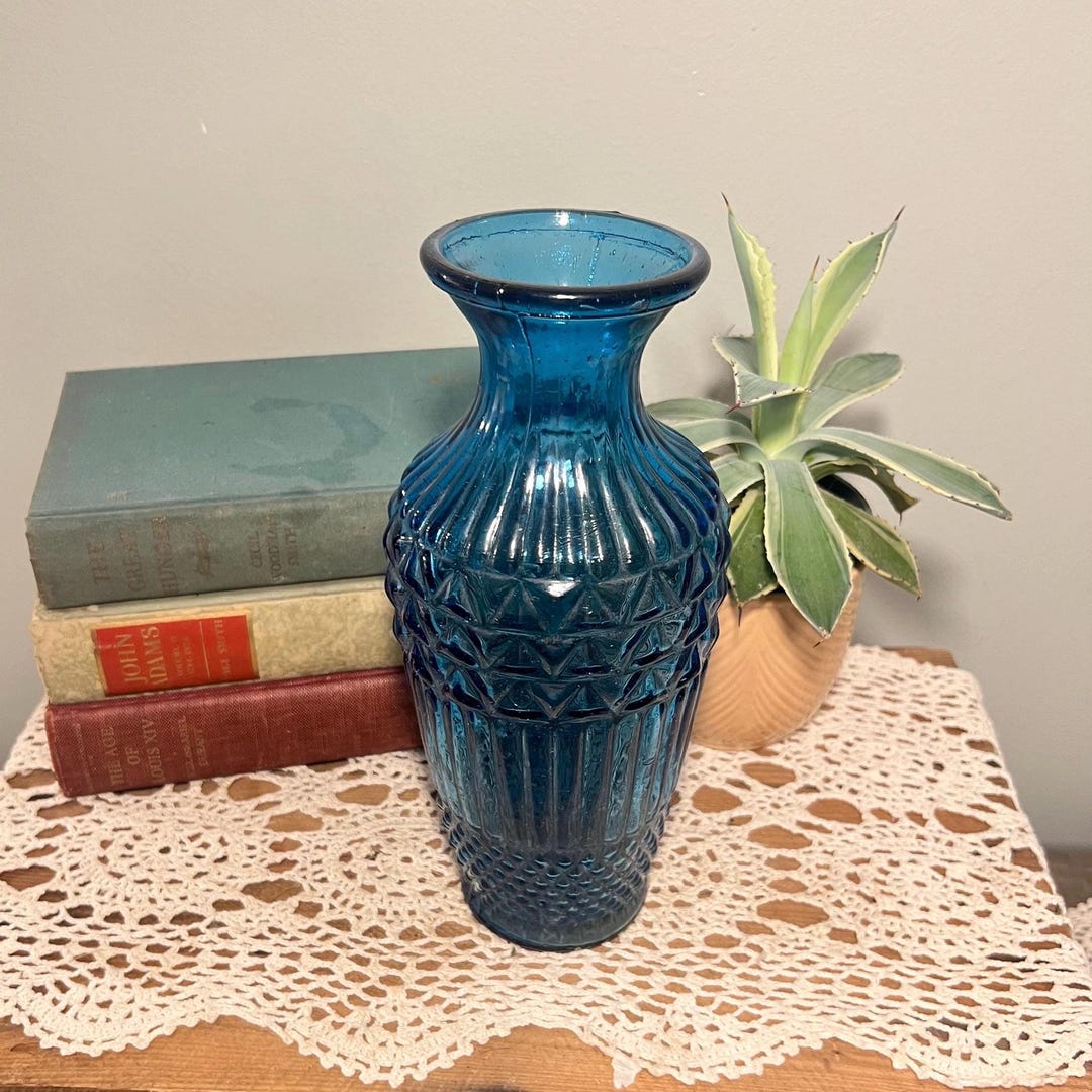 Vintage Pressed Glass Vase