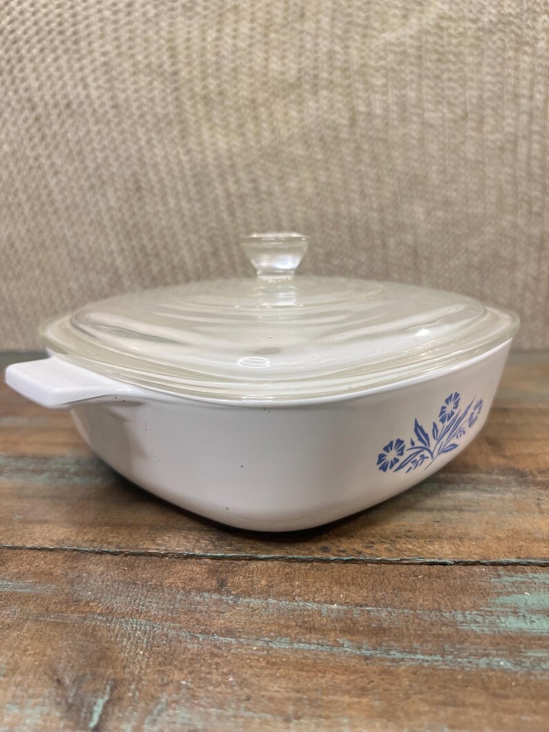 Vintage Blue Cornflower Corning Ware With Lid- 1 Qt -vintage P-1-B - Etsy