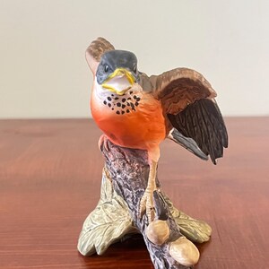 Vintage UCTCI Japan Bisque Ceramic Robin Bird Birds on a Branch ...