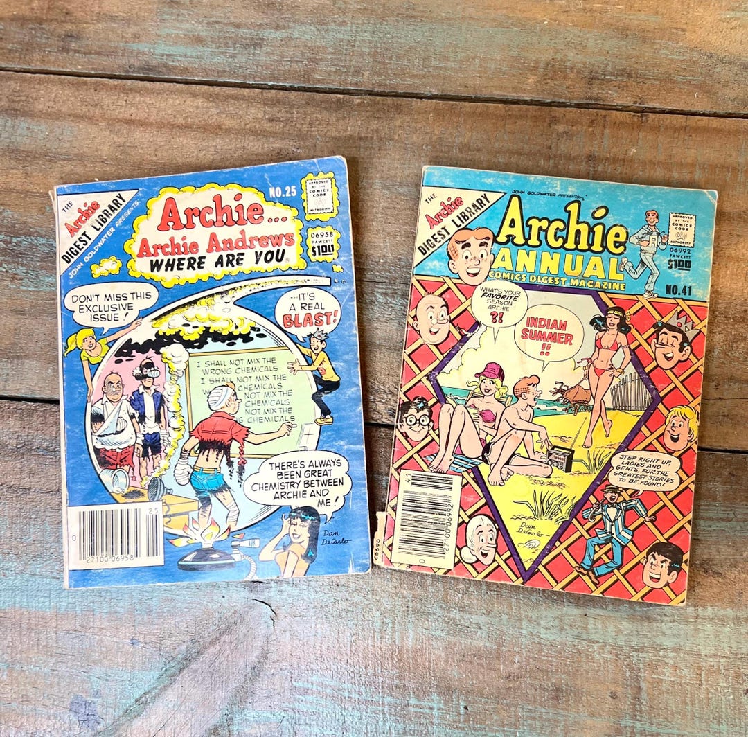 Vintage Archie Annual #41 and Archie Where Are You #25 Comics Digest ...