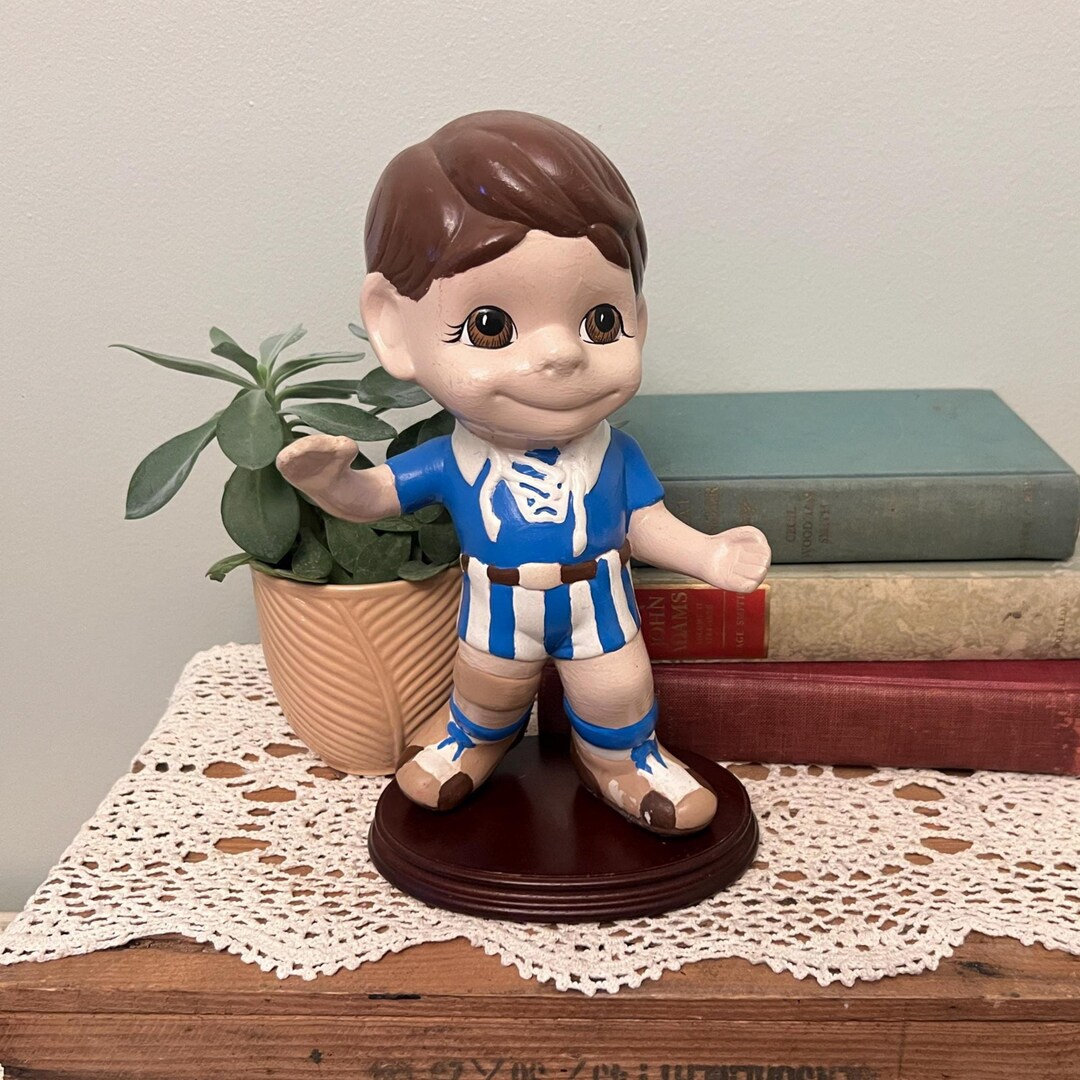 Vintage Ceramic Boy Figurine - Etsy