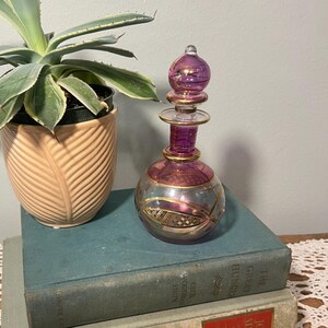 Vintage Egyptian Glass Perfume Bottle Country Boho Maximalist Decor - Etsy