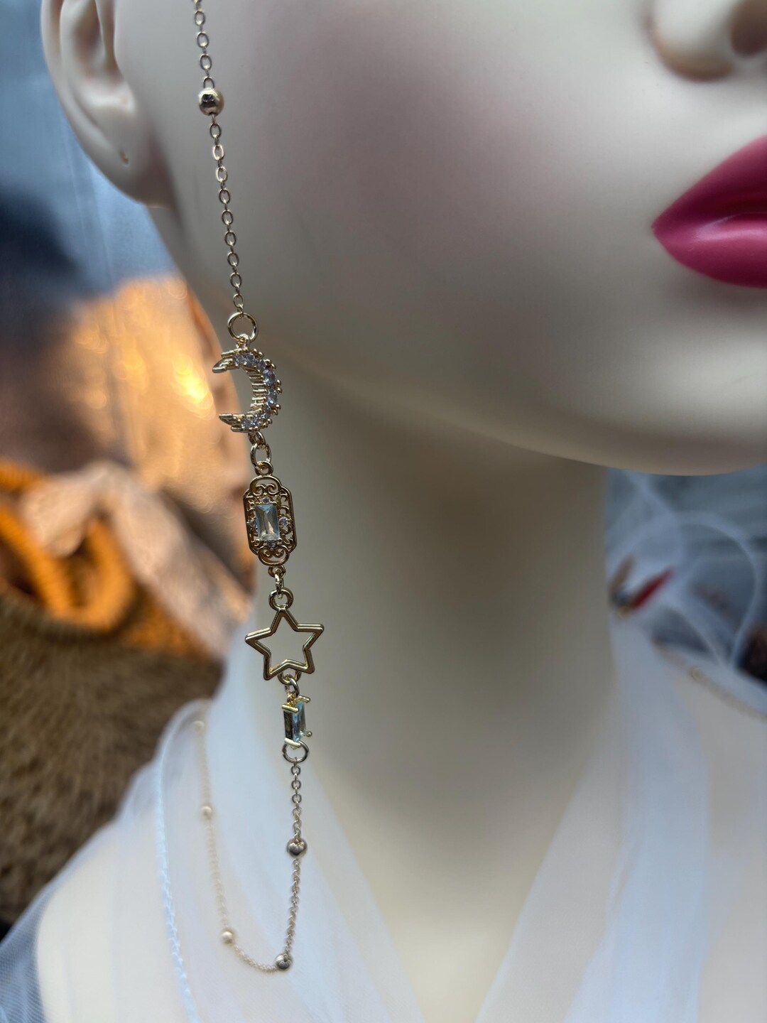 Star Eyeglass Chain, Eyeglass Chain, Moon Eyeglass Chain, Sunglasses ...