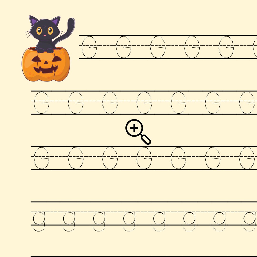 Halloween Fall Alphabet Tracing Worksheets Printable A-Z Letters Kids ...