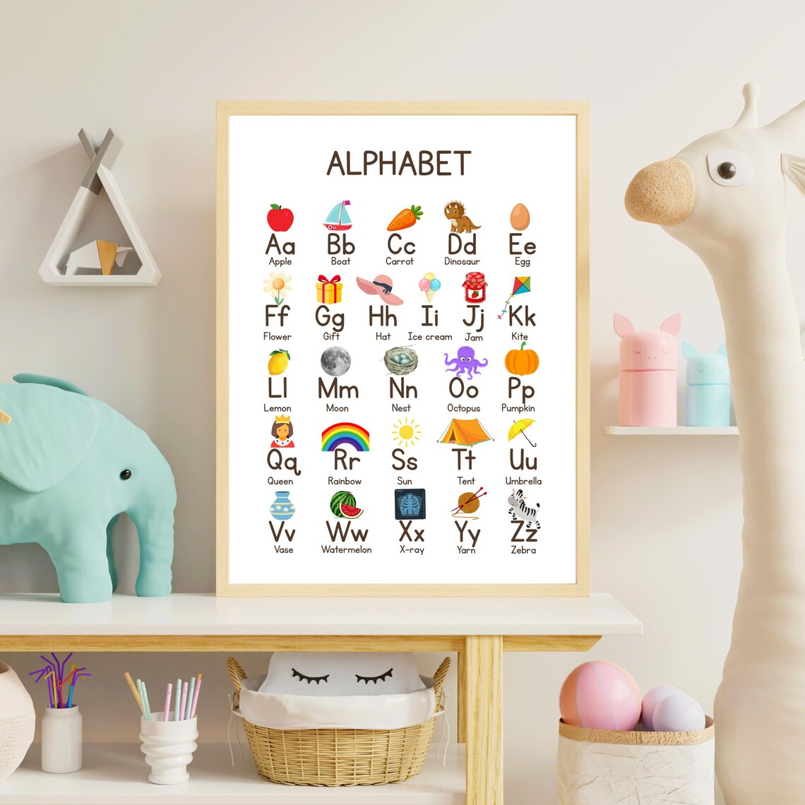 Colorful Alphabet Poster: Kids ABC Learning, Classroom Decor (digital ...