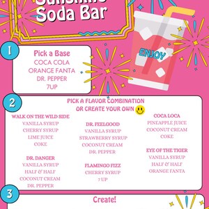 Soda Bar Menu | Celebrate | Digital Printable | Two Designs - Etsy