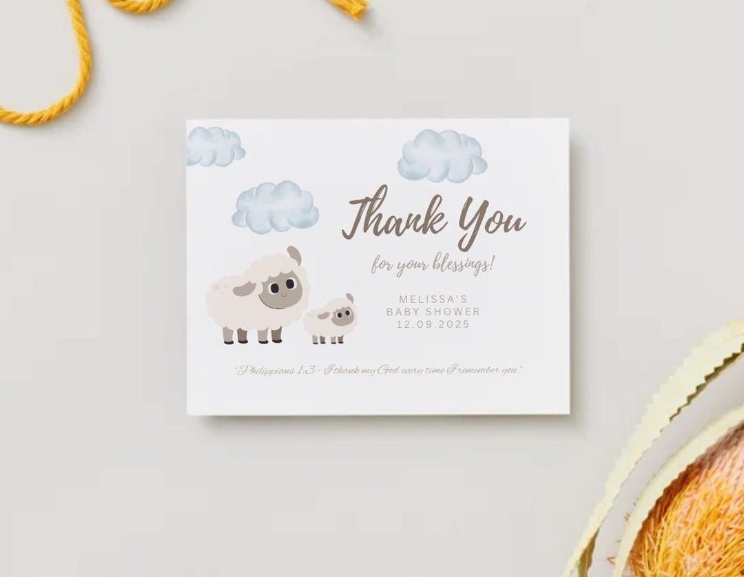 Editable Thank You Gender Neutral Bear Baby Shower Invitation, Neutral ...