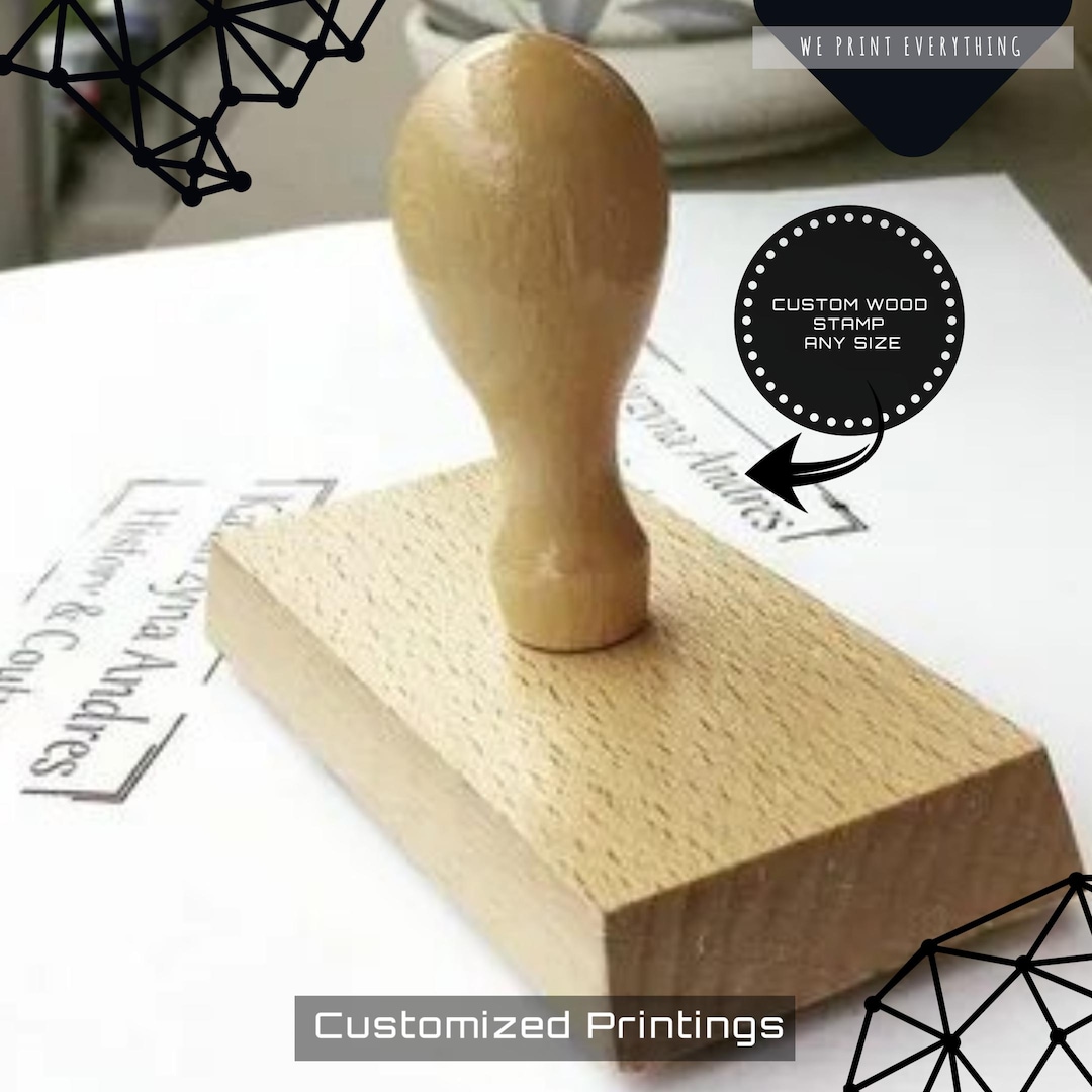 Personalized Logo Rubber Stamp: Custom Business Signature - Etsy