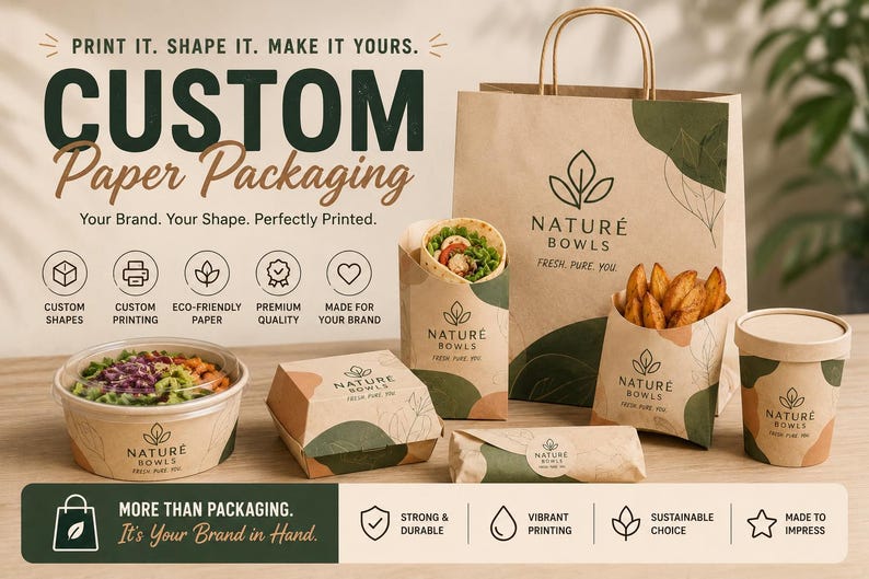 Custom Logo Food Packaging | Printed Fries Boxes, Nugget Boxes & Paper ...