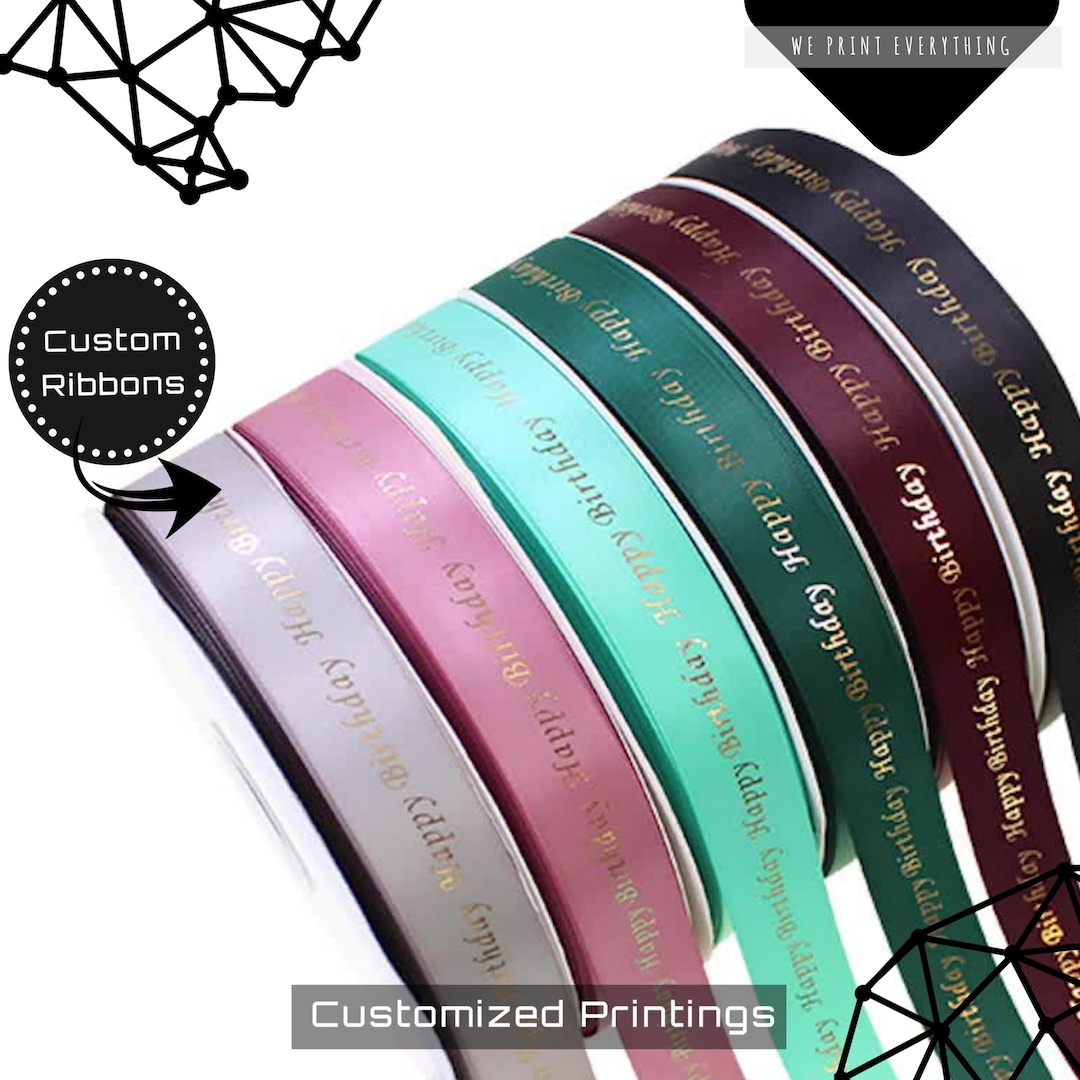 Personalized Logo Ribbon: Custom Printed Ribbon for Business & Wedding ...