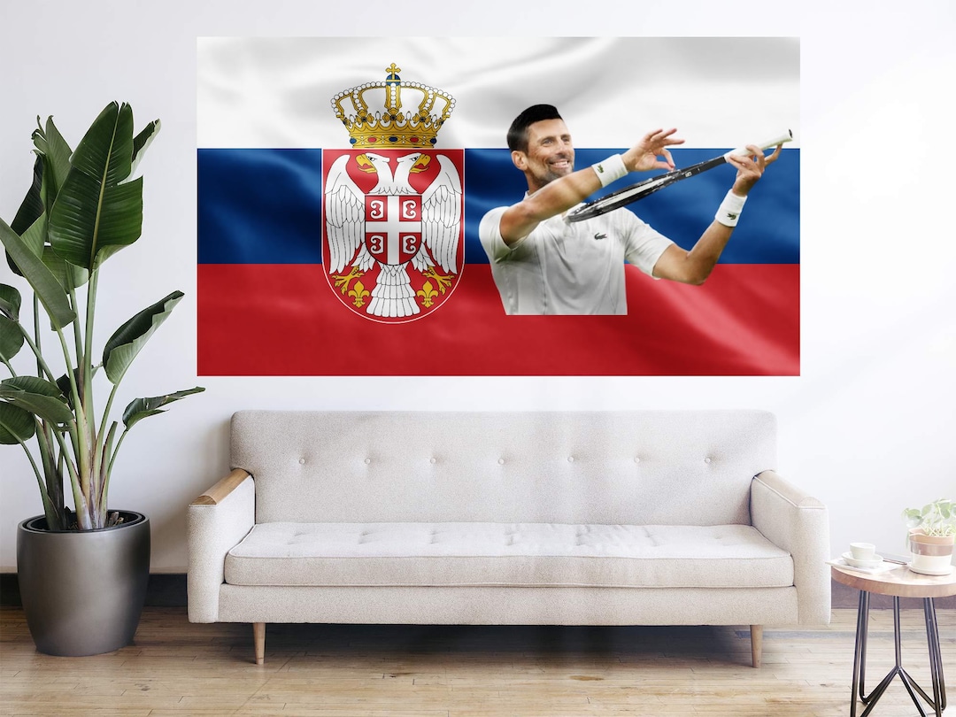 Novak Djokovic Flag Serbian Tennis Flag Bandera Tapestry Banner Large ...