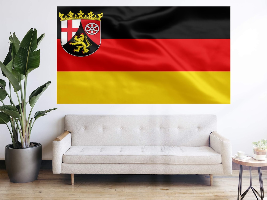 Rhineland-palatinate Flag Tapestry: German Regional Banner - Etsy