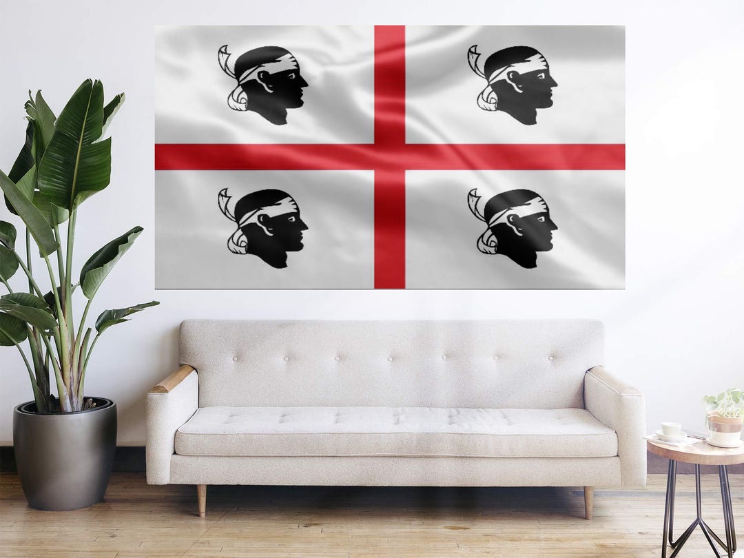 Corsica Flag 4 Head Corse France Flag - French Regional Flag - Flag ...