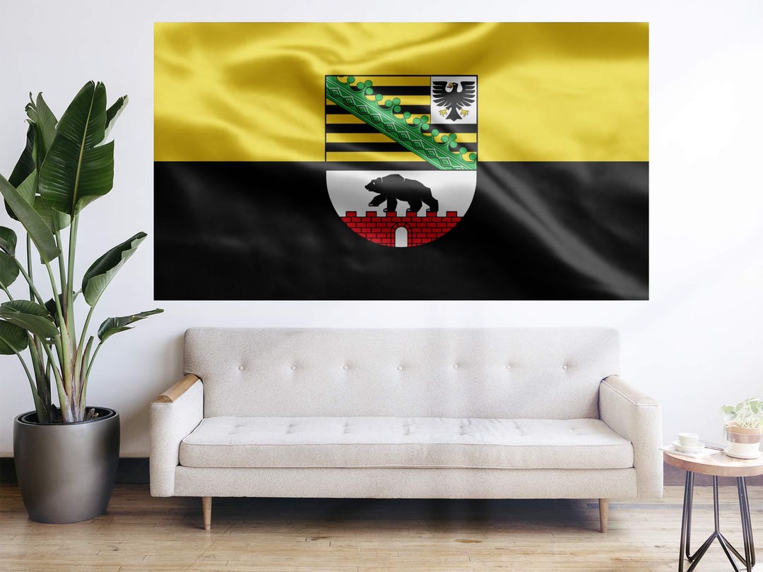Saxony-anhalt Flag Sachsen-anhalt Flag- Germany Flag Drapeau German ...