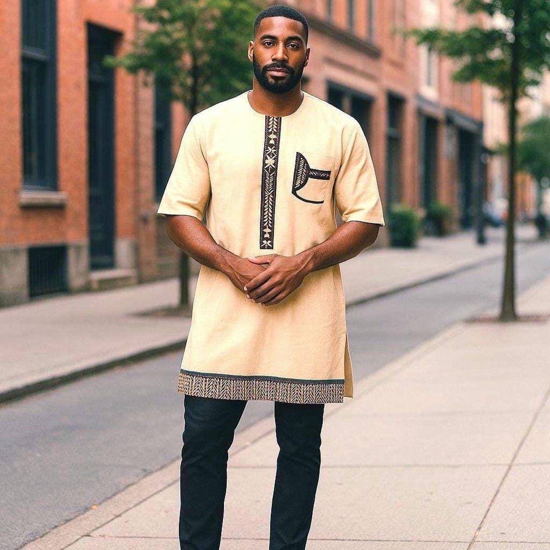 Exquisite 2xl Men Israelite Garment| Handcrafted | Beige and Brown - Etsy