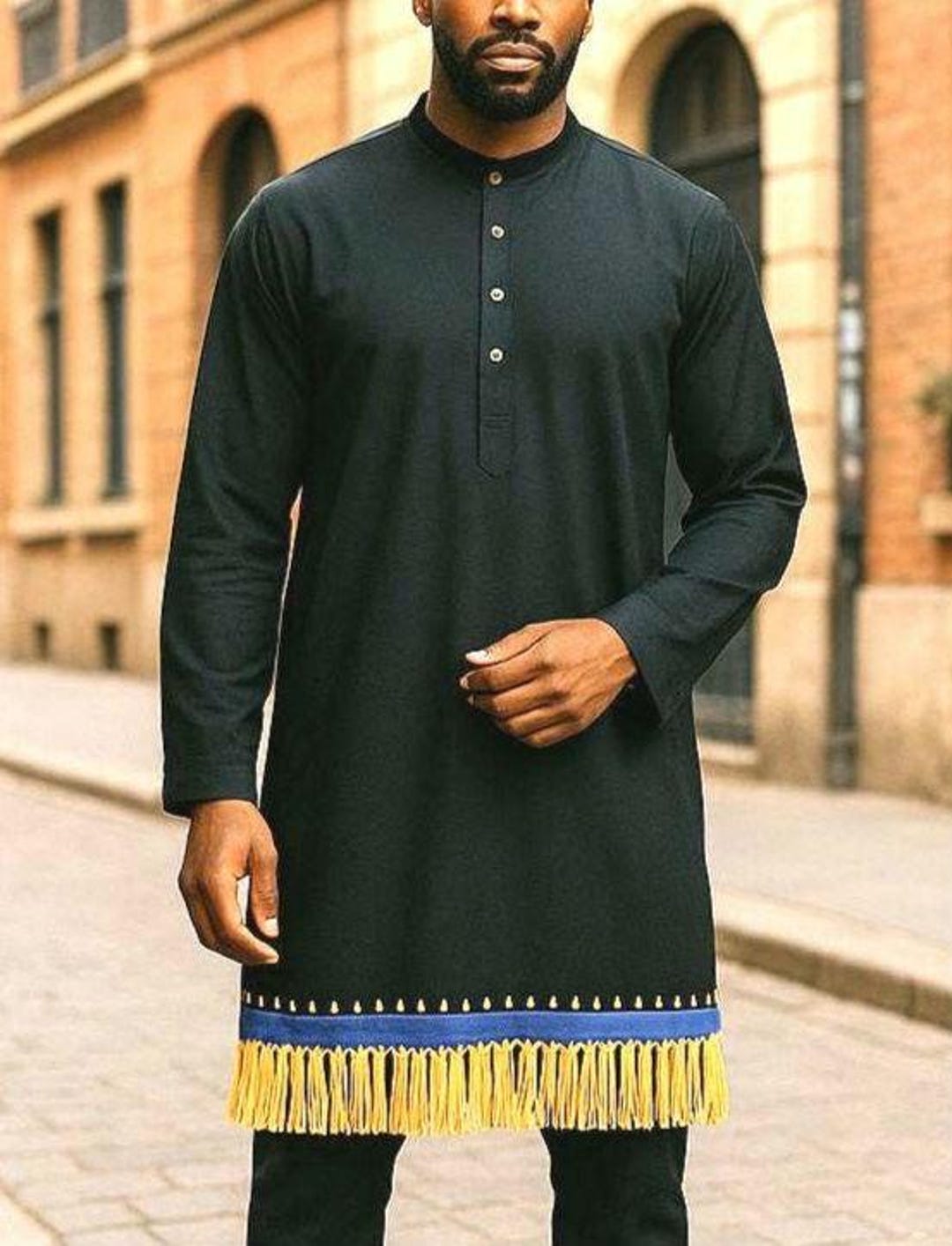 Hebrew Israelite Garment for Men With/gold Fringe - Etsy