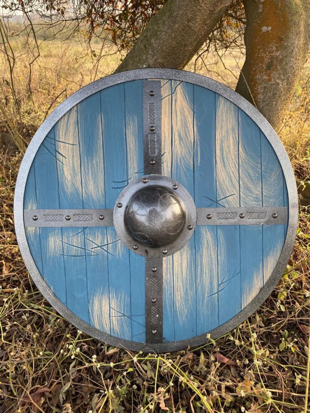 Battleworn Viking Shield | Wooden Viking Shield | Authentic Cosplay ...