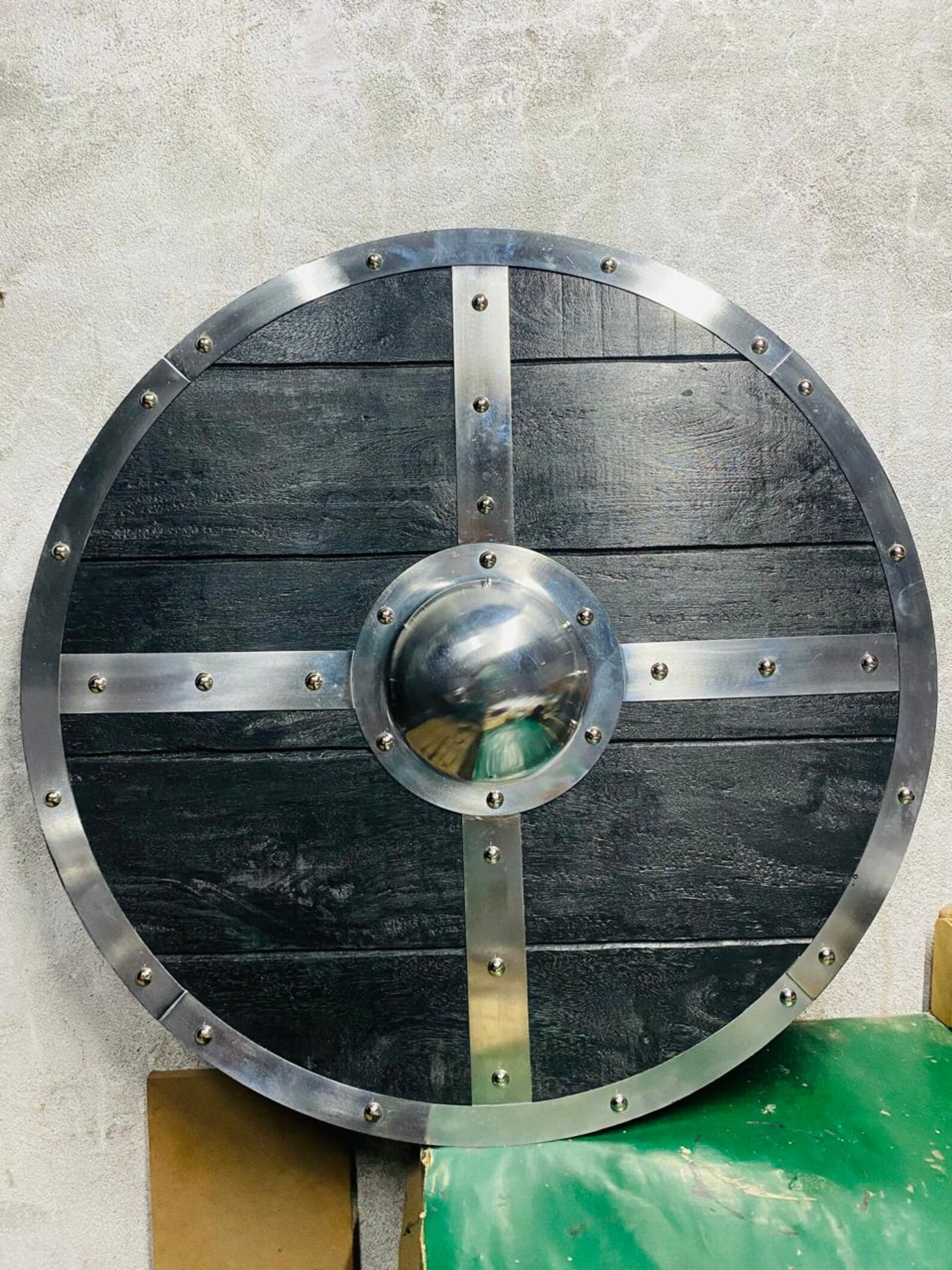 Wooden Viking Shield: Medieval Norse Cosplay, Valhalla Decor (24''/30'') - Etsy