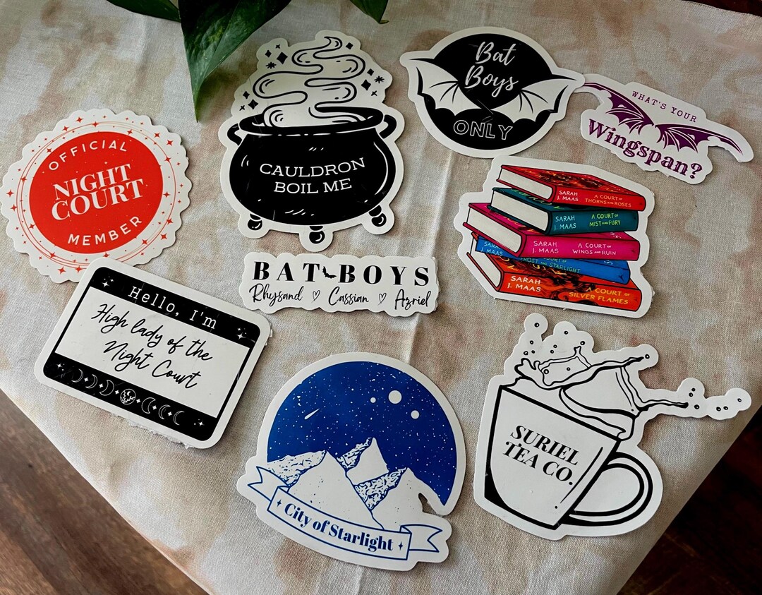 ACOTAR Sticker Pack – Set of 9 Large Individually Cut Vinyl Stickers ...