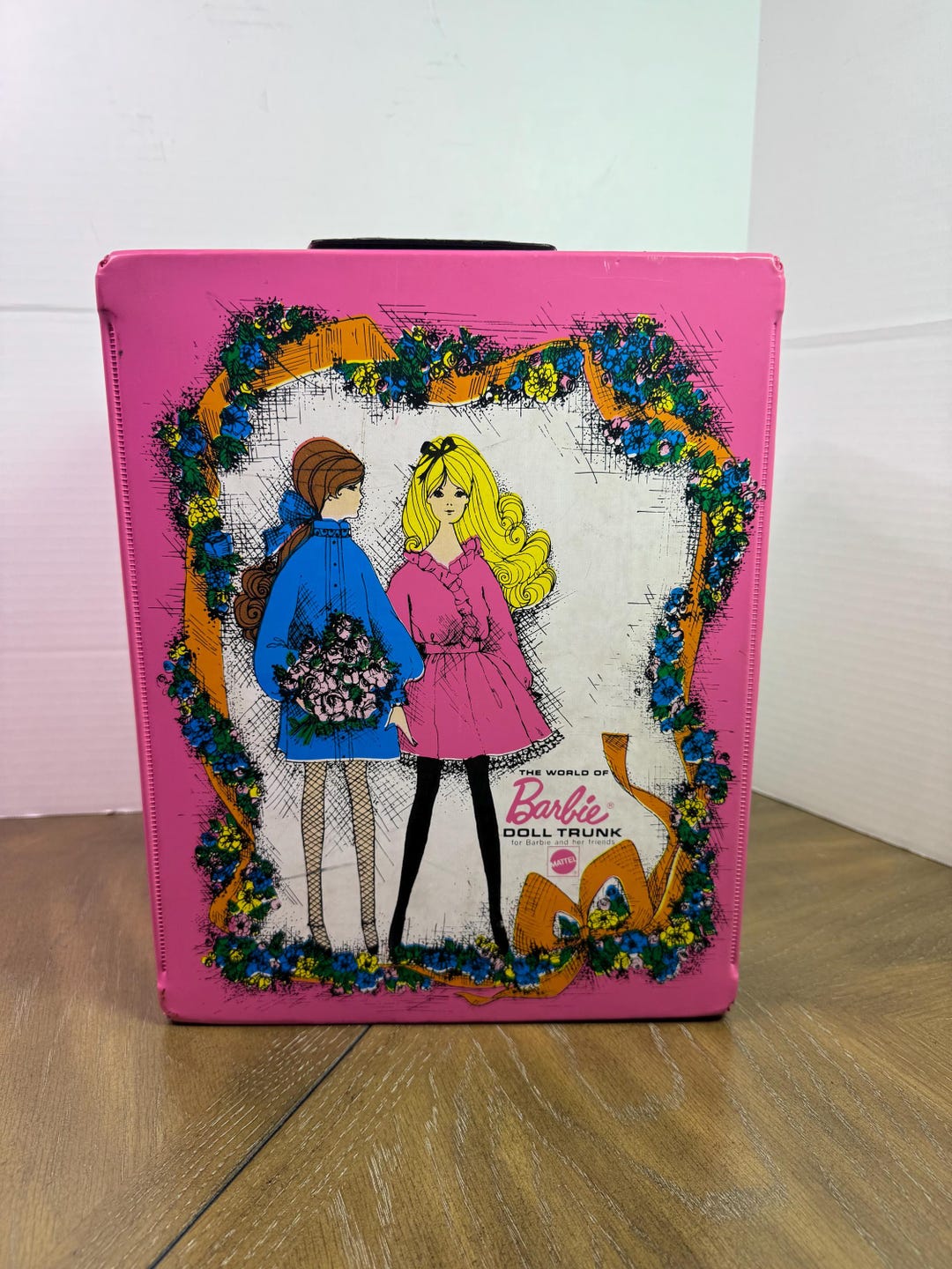 Vintage 1968 Mattel Barbie Doll Trunk Case – Pink Floral Graphics ...