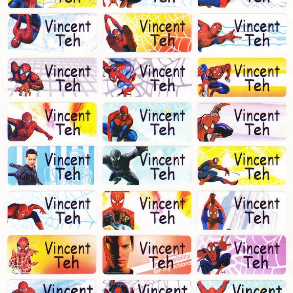 Spider Man Name Tag - Etsy