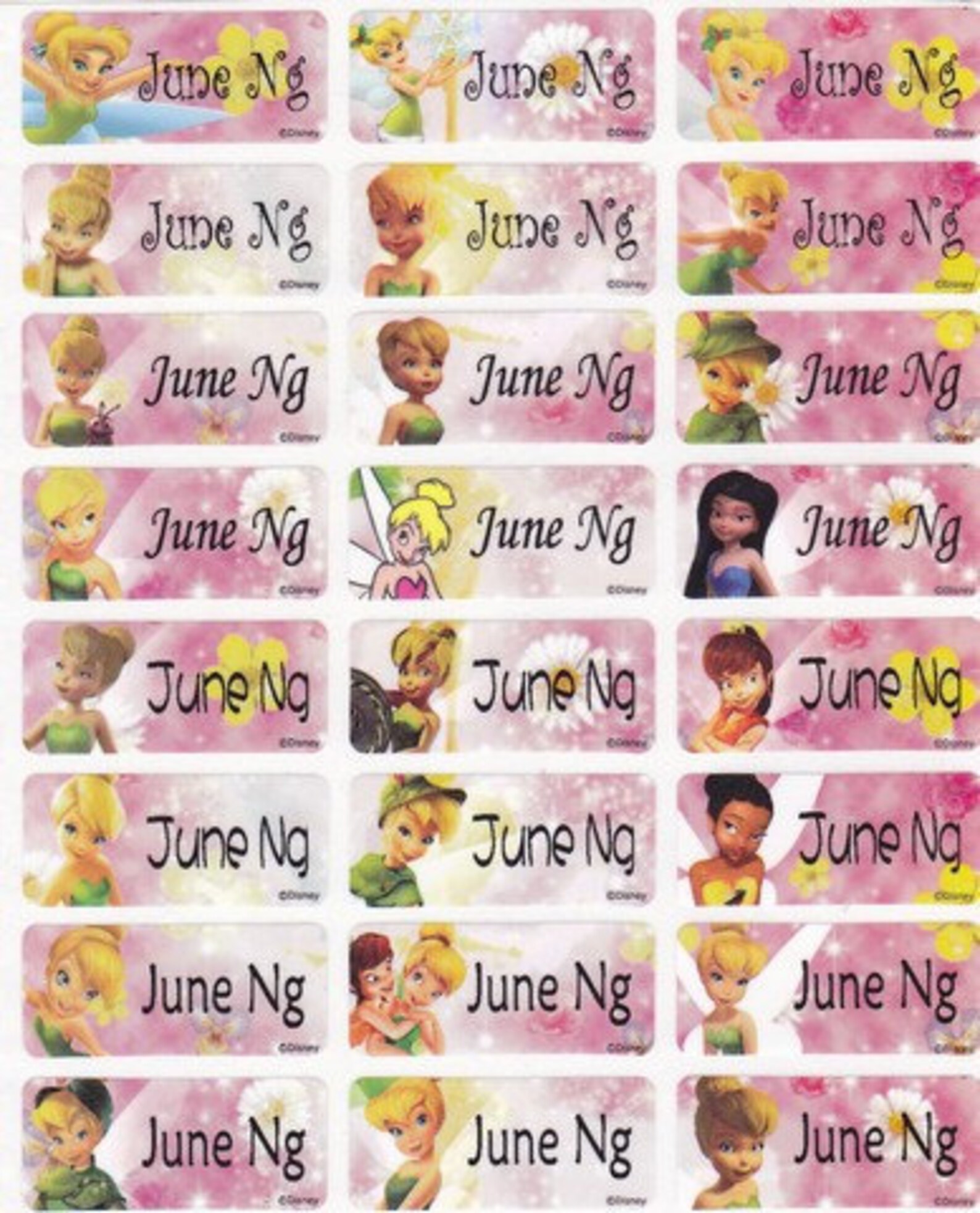 72 FAIRIES Custom Waterproof Name Labels-school,daycare,envelope Seal ...