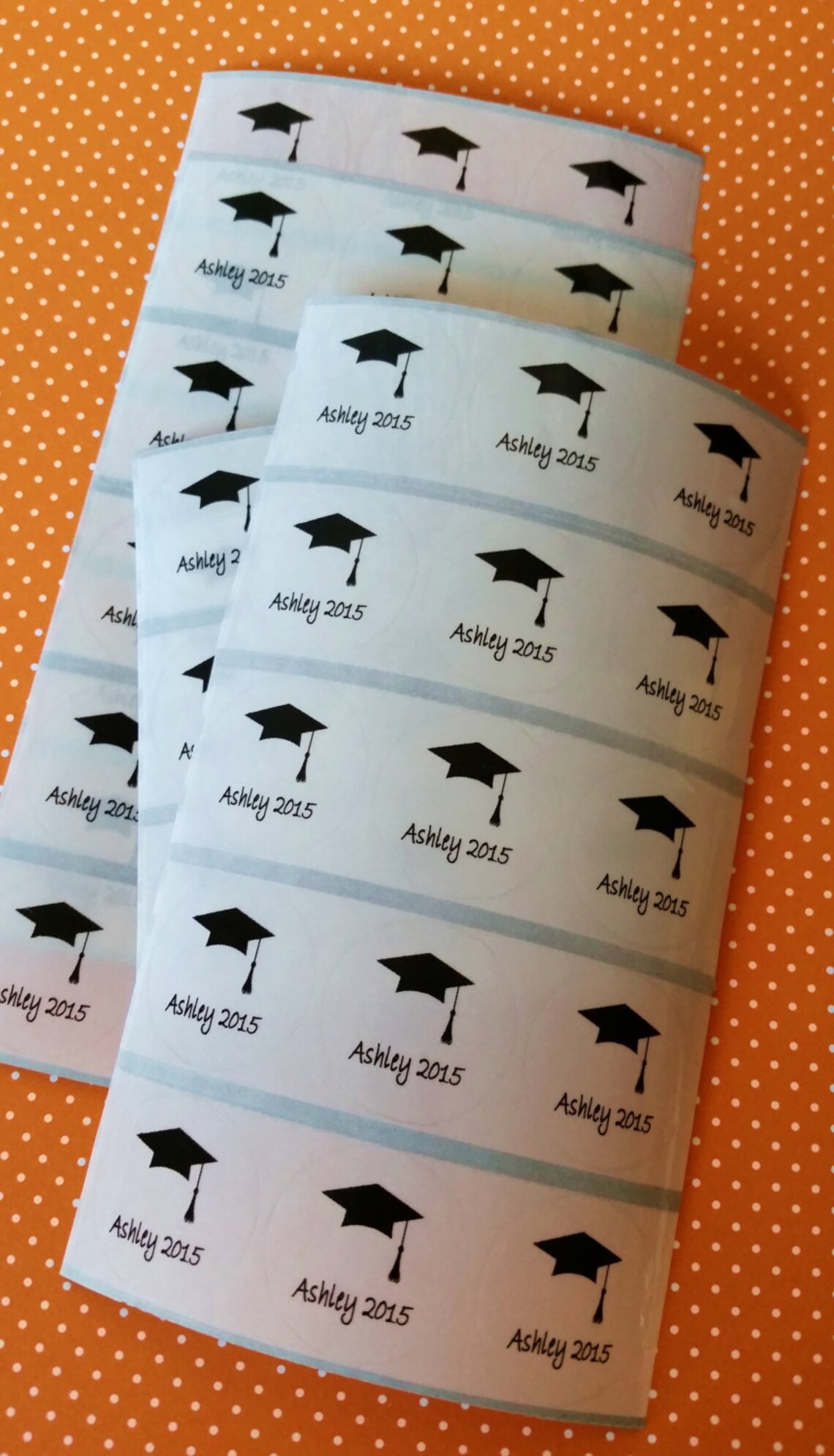 60 Clear/silver/gold Round Stickers Graduation Invitation | Etsy