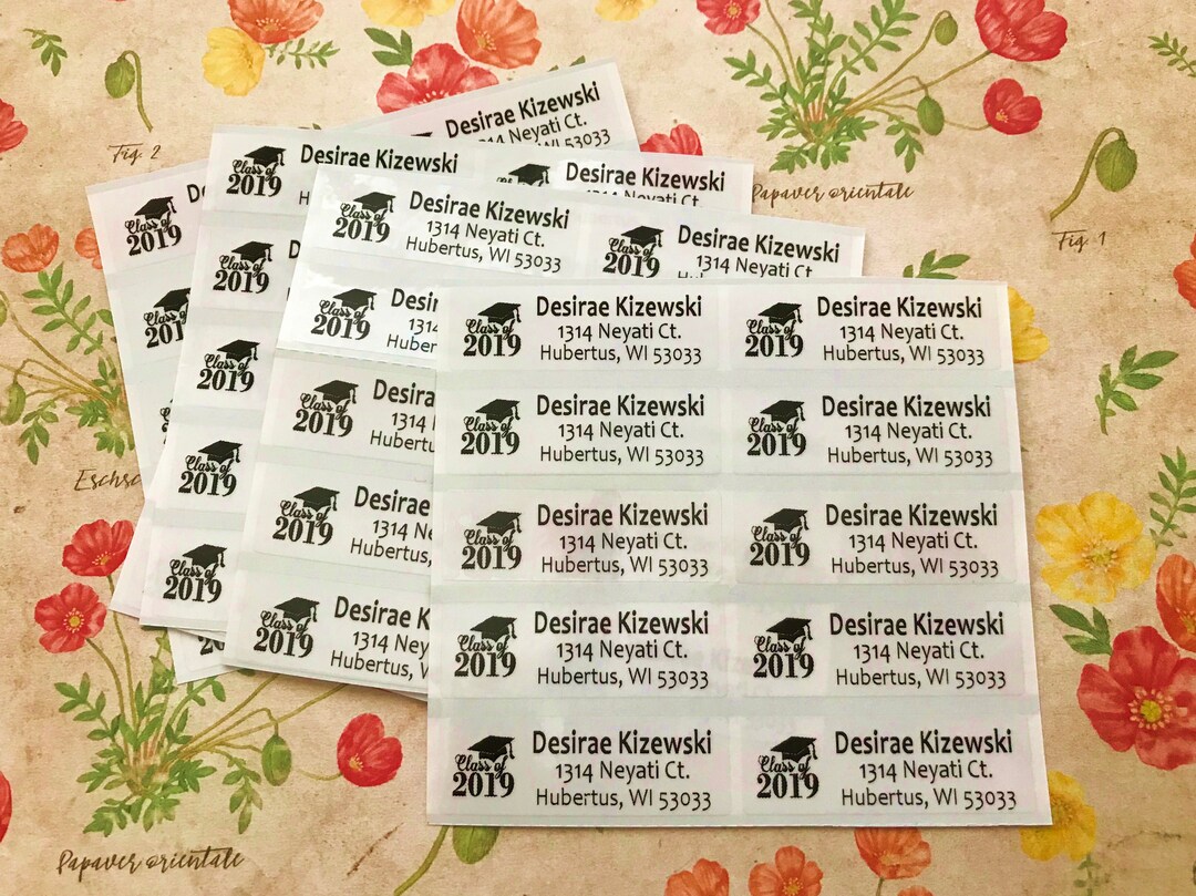 Class of 2019 Return Address Labels-graduation Invitation, Party ...