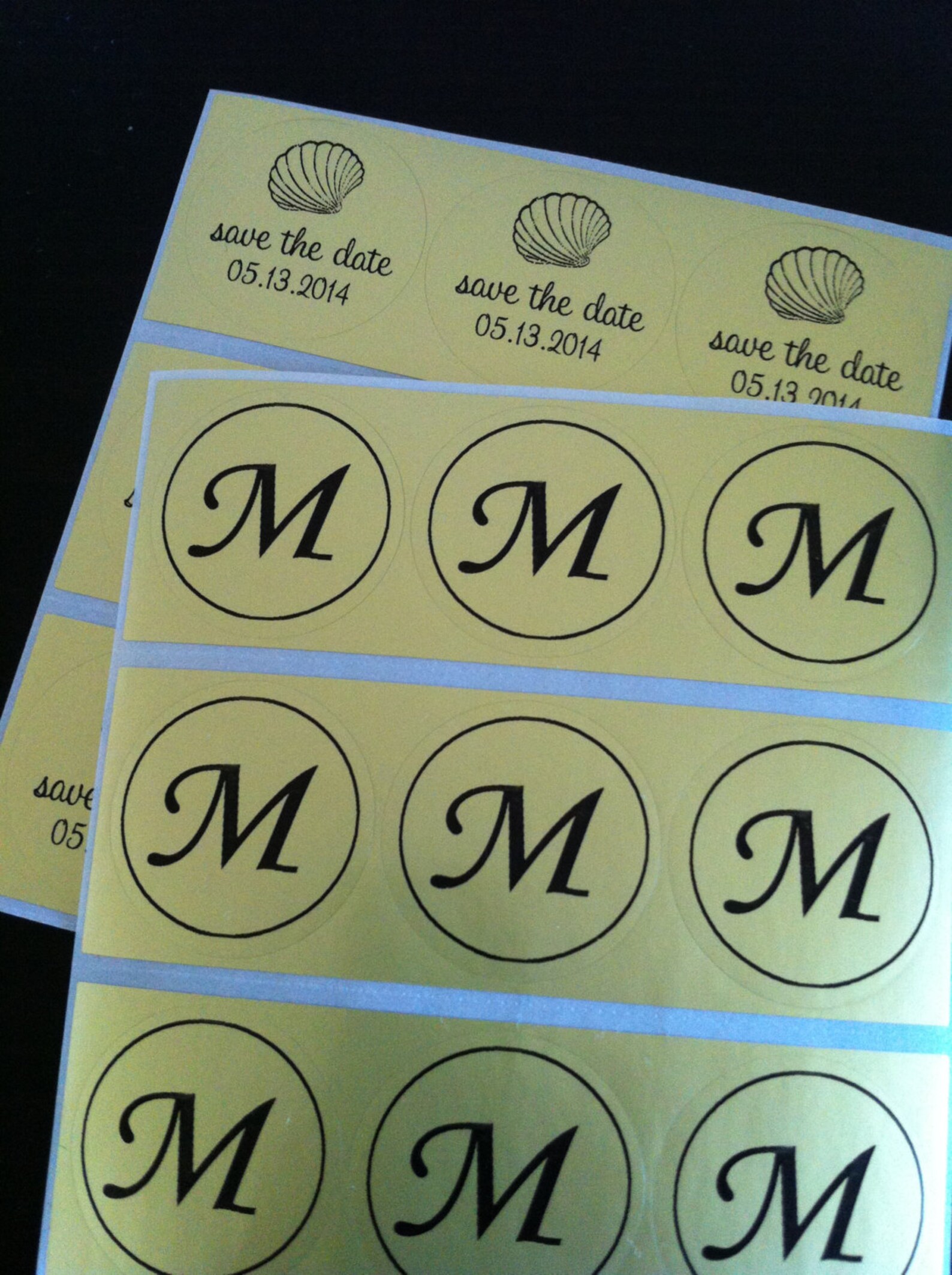 60 Clear/silver/gold Round Monogram Labels | Etsy