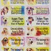 40 CUTE DOGGIE Custom Vinyl Name Labels-school,daycare,envelope Seal ...