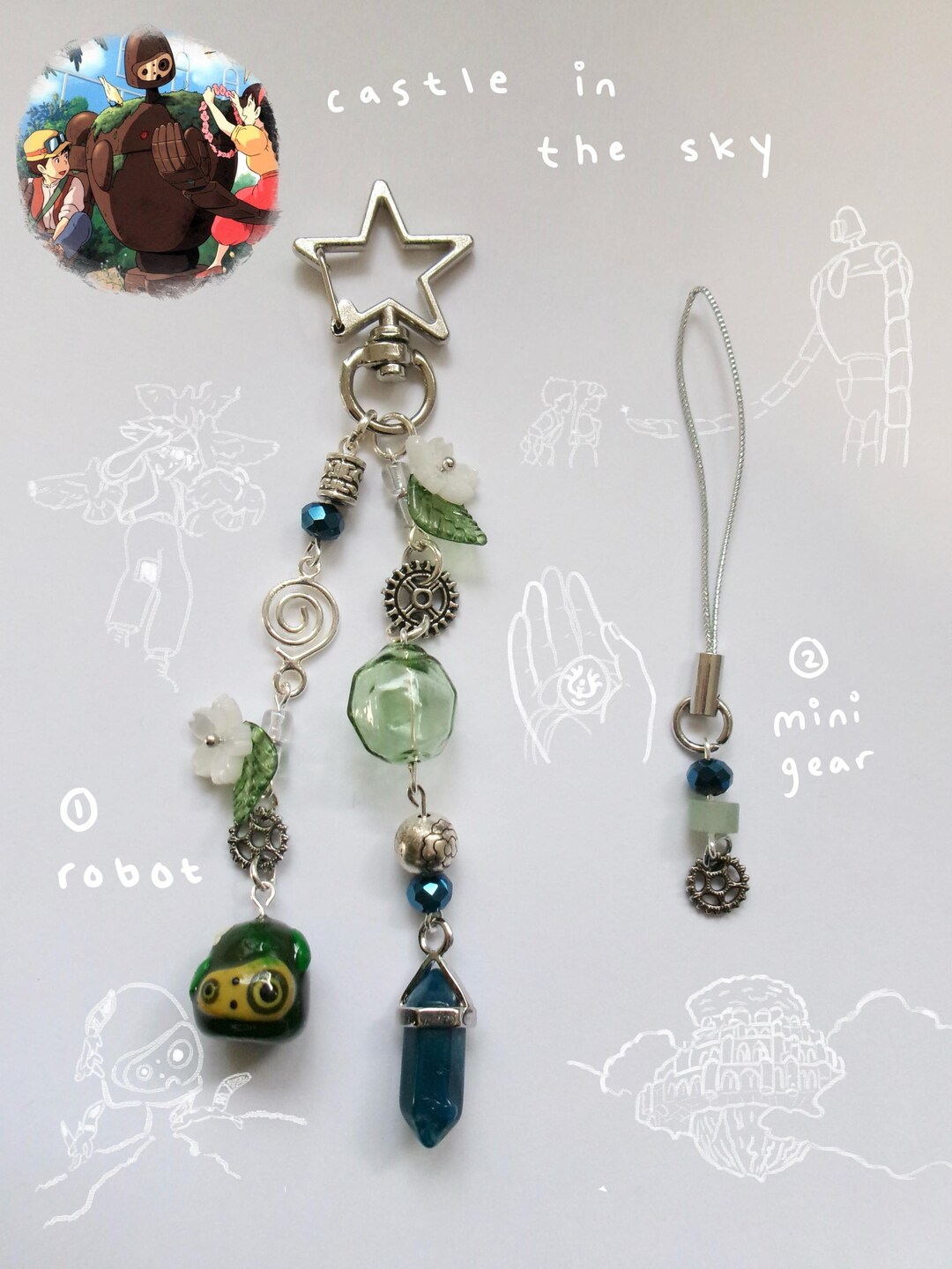 Castle in the Sky Keychain - Etsy