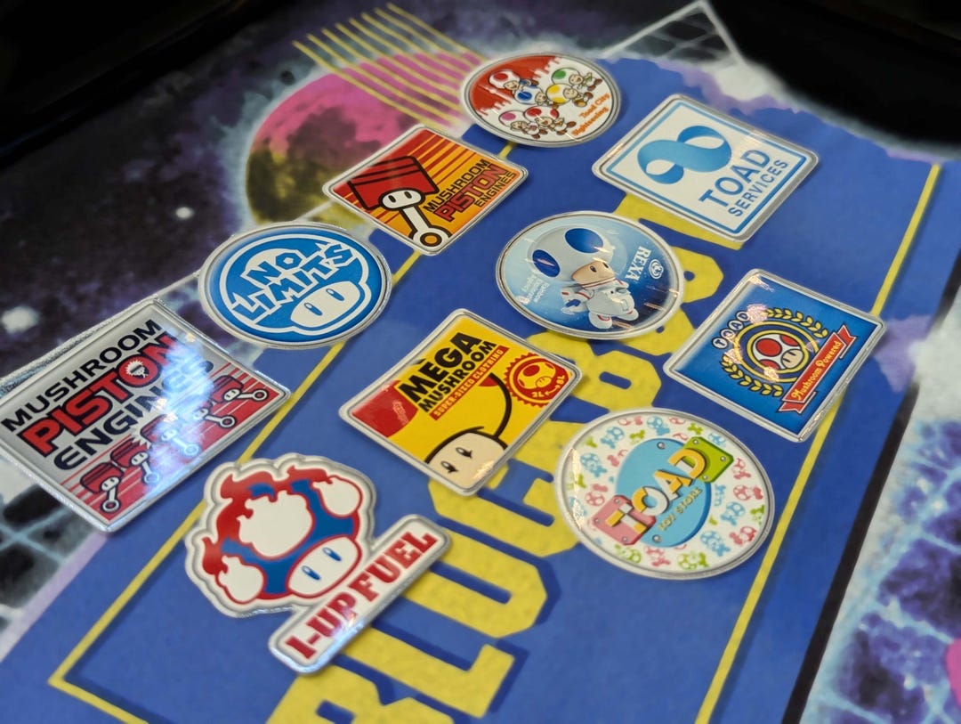 Full Set Mario Kart Sponsored Company Vinyl Toad Themed Stickers - Etsy