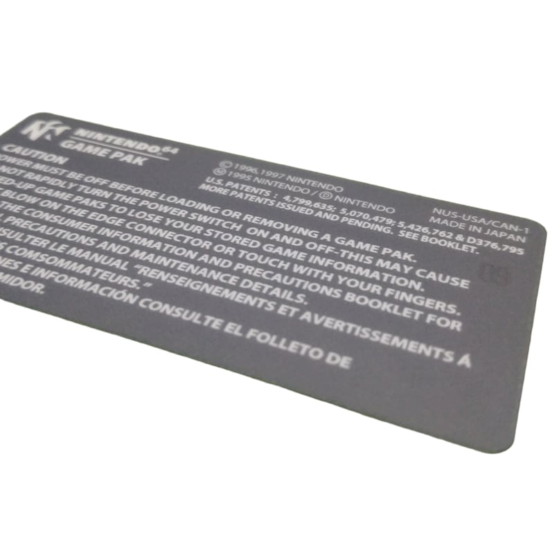 Nintendo 64 Back Replacement Labels/stickers - Etsy