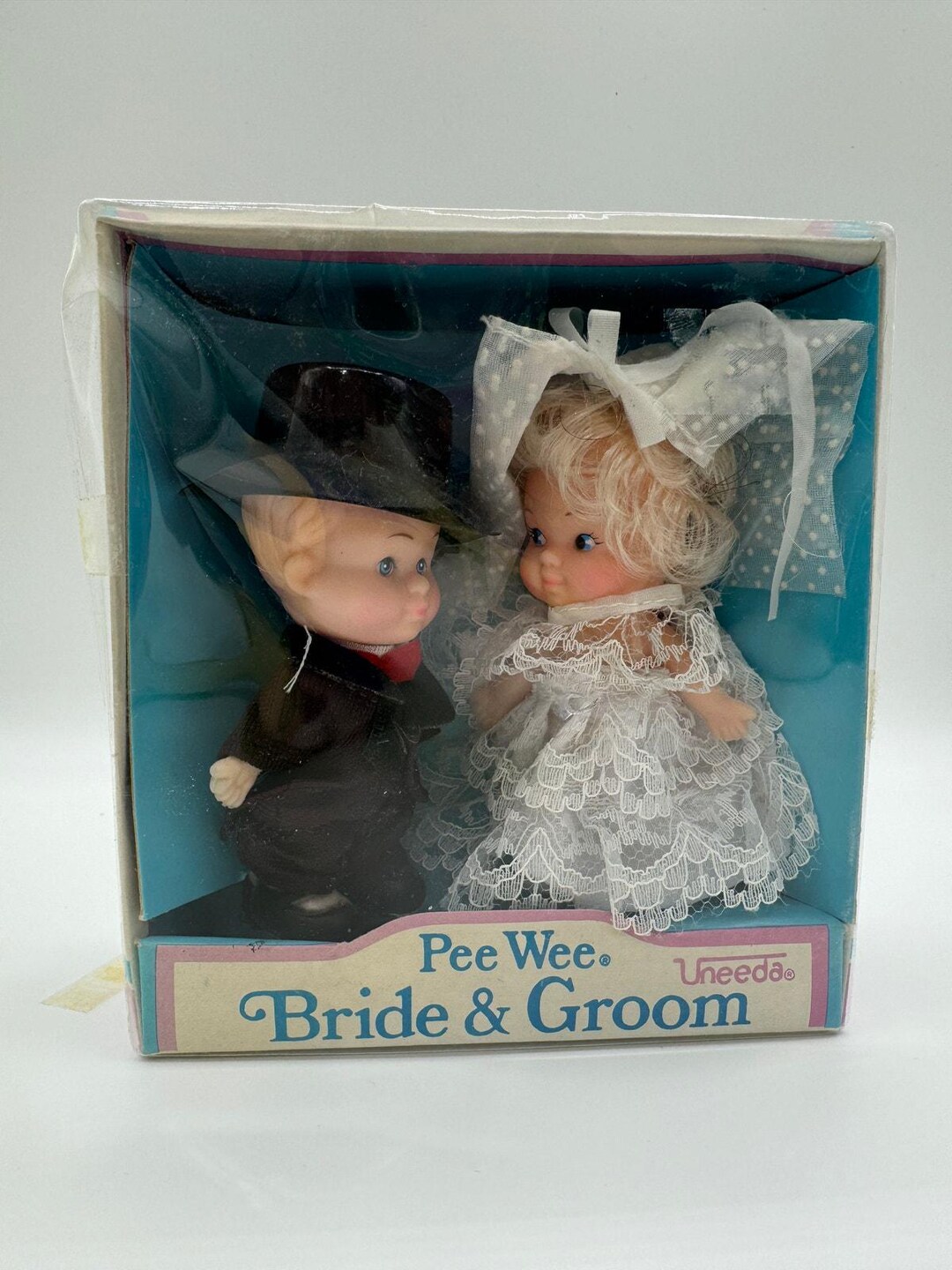 70s Vintage Uneeda Pee Wee Bride & Groom Dolls Rooted Hair 70485 New in ...